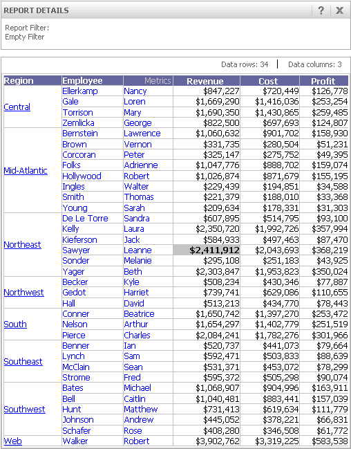 Shortcut-to-a-report qualification