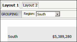 Applying grouping selections to the current layout or all layouts