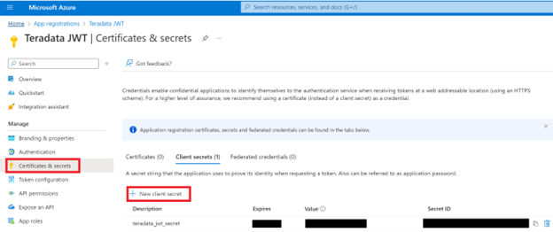 Integrate Strategy with Teradata for Single Sign-On Using Azure OIDC