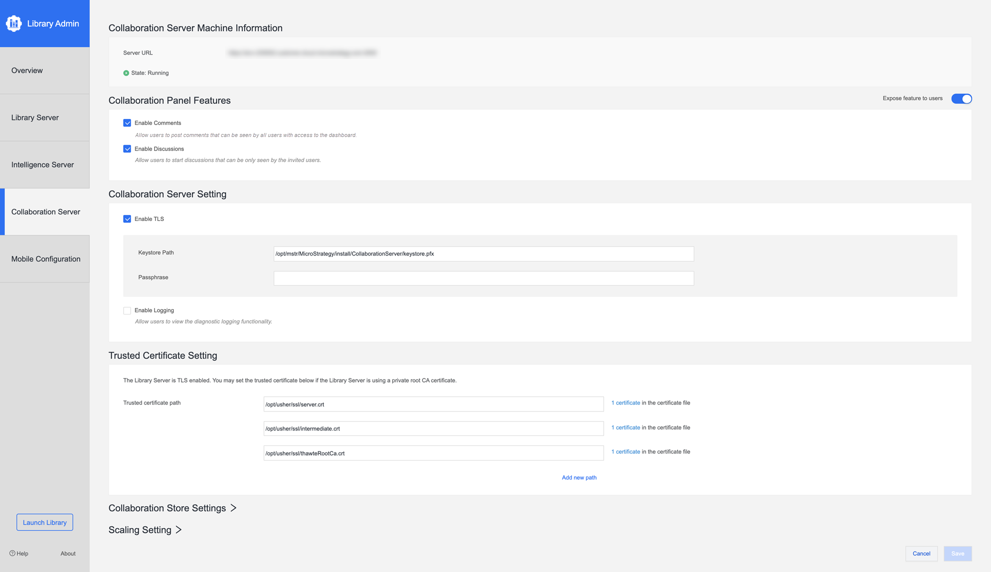 Library Administration Control Panel