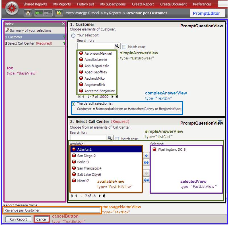 Views and Models Used for Prompts