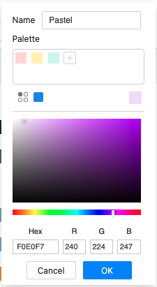 Define Color Palettes Per Application