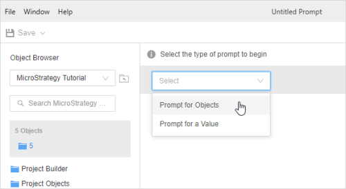 Create and Edit Object Prompts for Reports