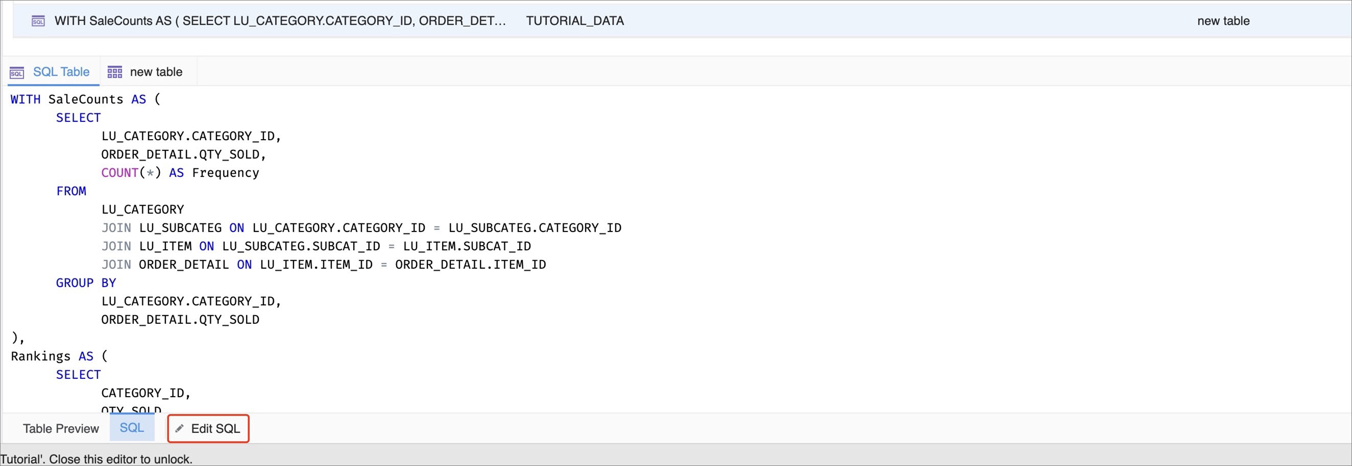 Utilice Auto SQL para crear tablas SQL de formato libre