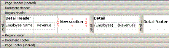 Adding sections in documents