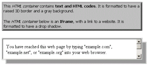 Formatting HTML containers