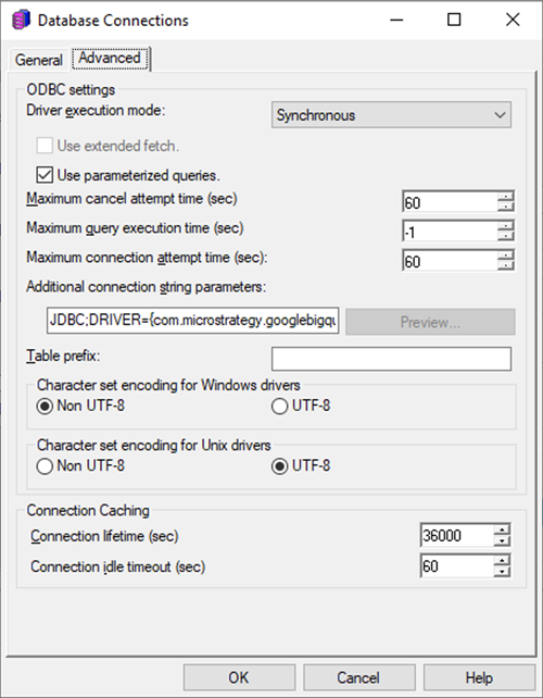 Create a Google BigQuery JDBC DSN-less Connection Using a Service ...
