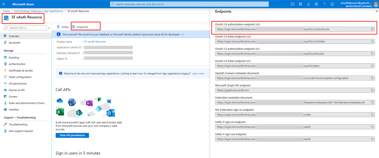 Integrating Strategy with Snowflake for Single Sign-On using Microsoft ...