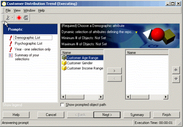 Answering a prompt from a list