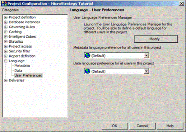 Selecting Preferred Languages for Interfaces, Reports, and Objects